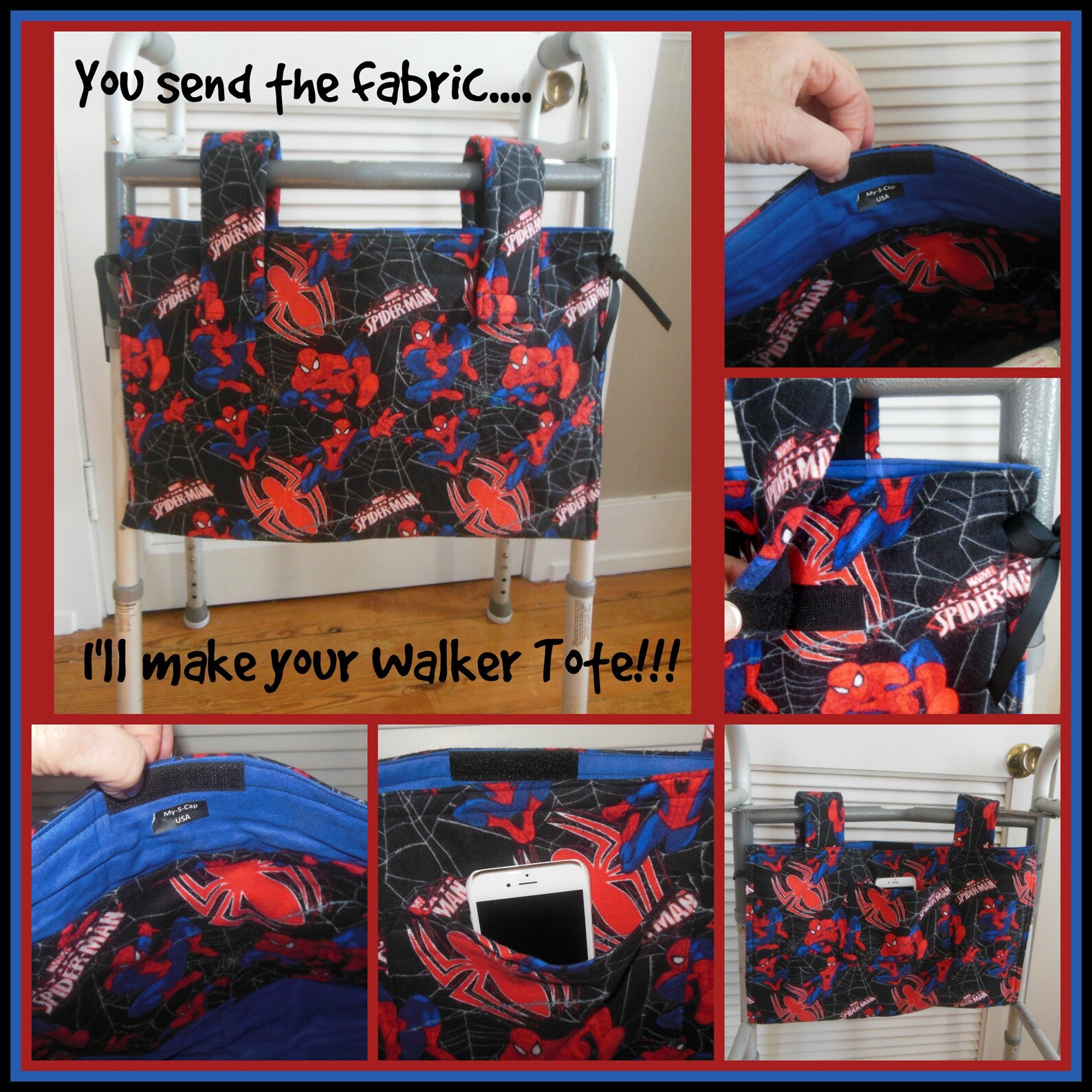 Custom Made Walker Tote Team Sport Walker Tote Bag Cartoon | Etsy