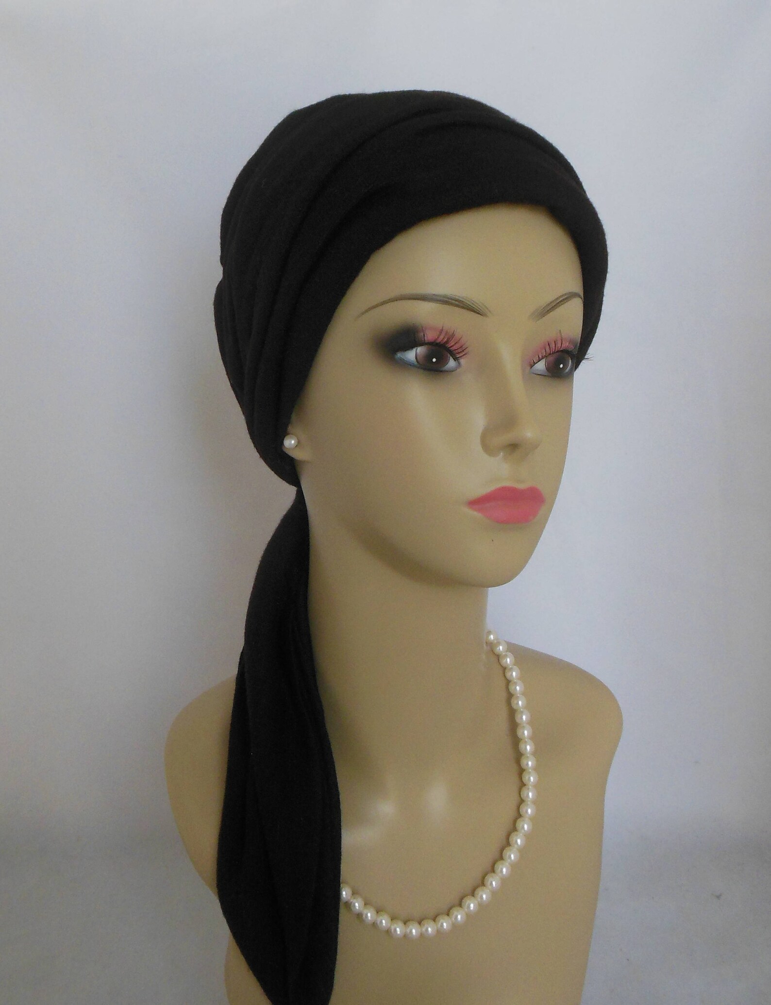 Dark Chocolate Brown Jersey Scarf Turban 15" Ties Chemo Headwear - Etsy