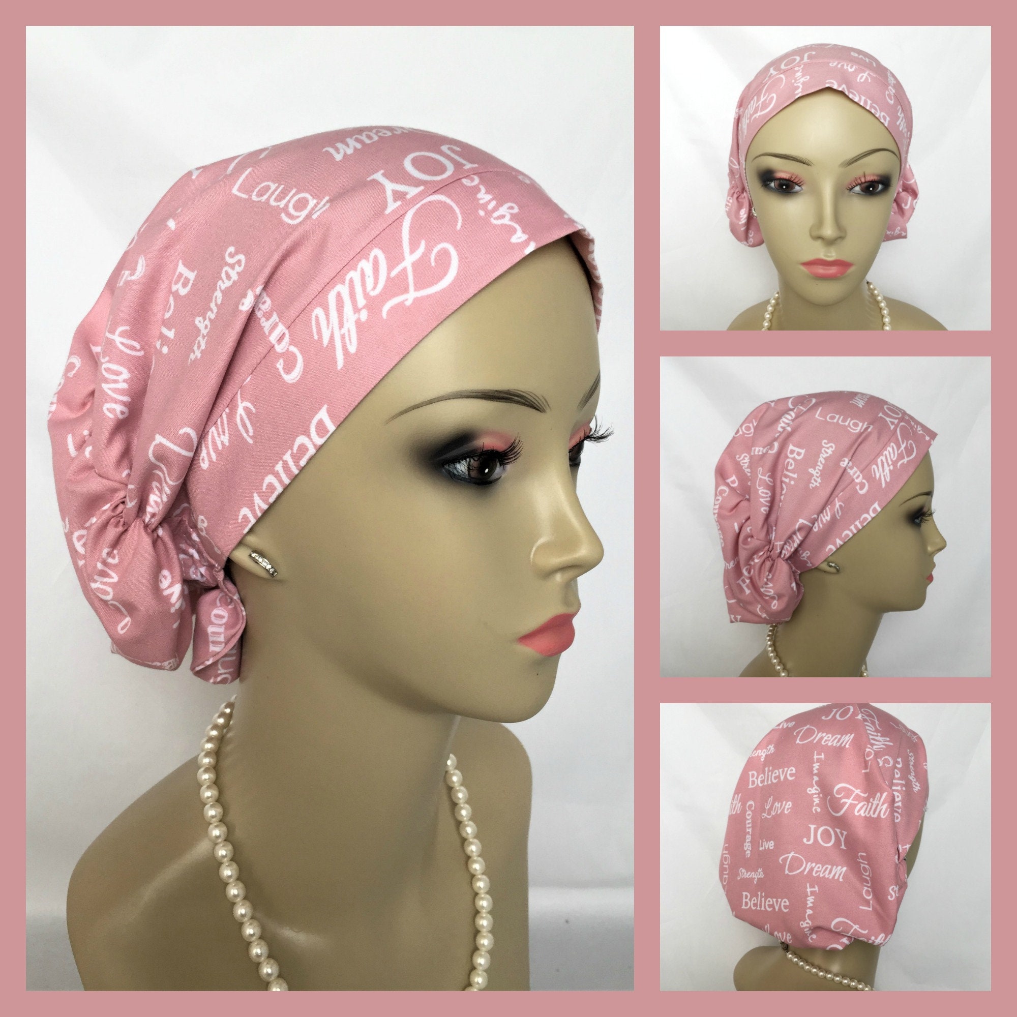 Microfiber Inspirational Hair Snood Turban,printed PPE Headwear, Chemo ...