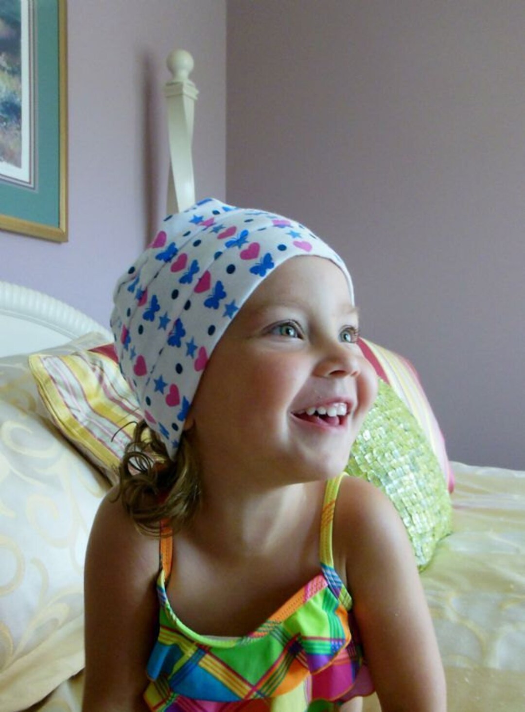 Child 3-seam Stars and Hearts Cotton Knit Turban - Etsy