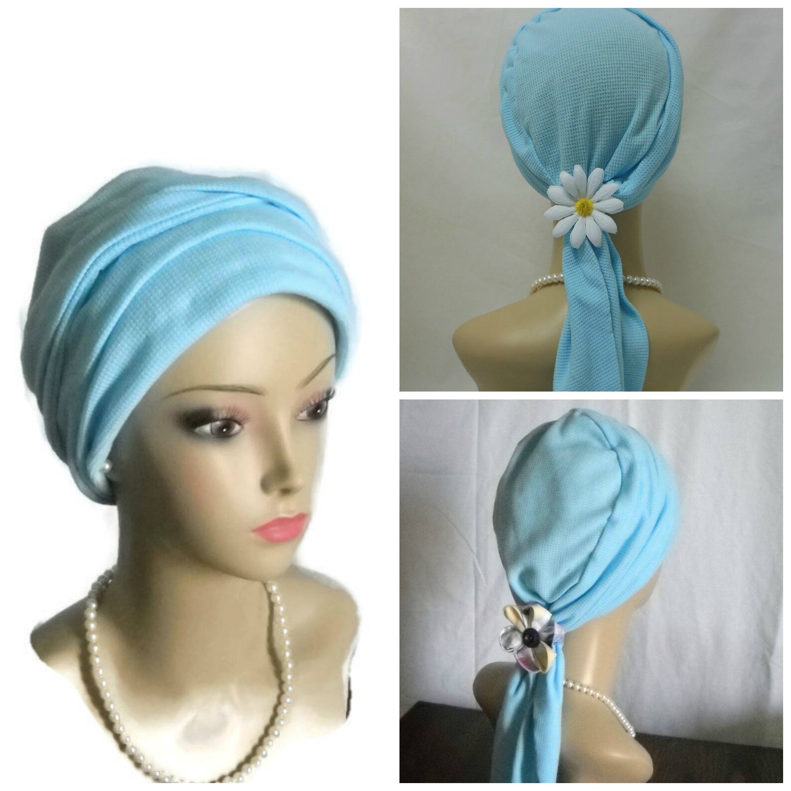 30% OFF Powder Blue Jersey Scarf Turban 17ties - Etsy