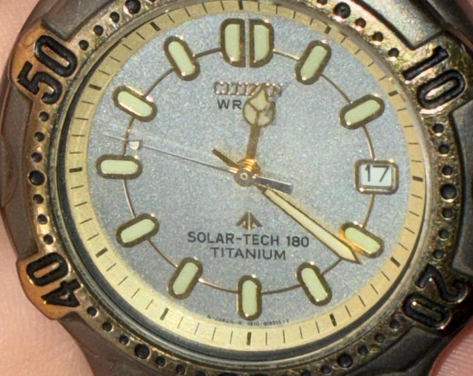 Citizen Titanium Solar Tech 180 WR200 Men’s Solar Power Diver Watch ...