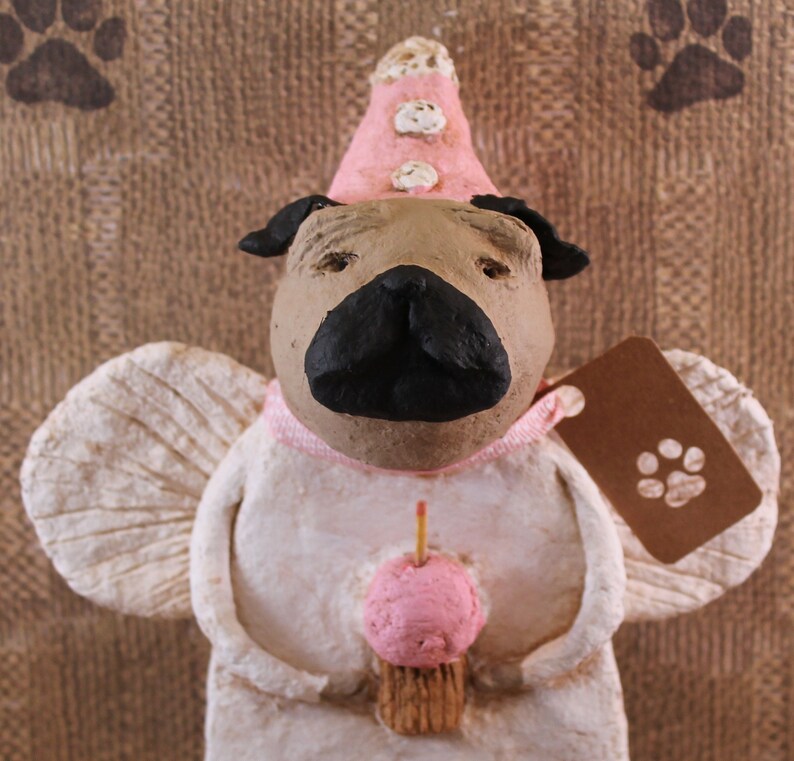 Pug Birthday Angel Pug Birthday Gifts Pug Angel Birthday - Etsy