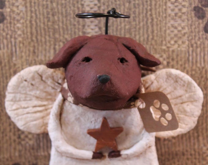 Chocolate Lab Angel OOAK Handmade From Papier Mache - Etsy