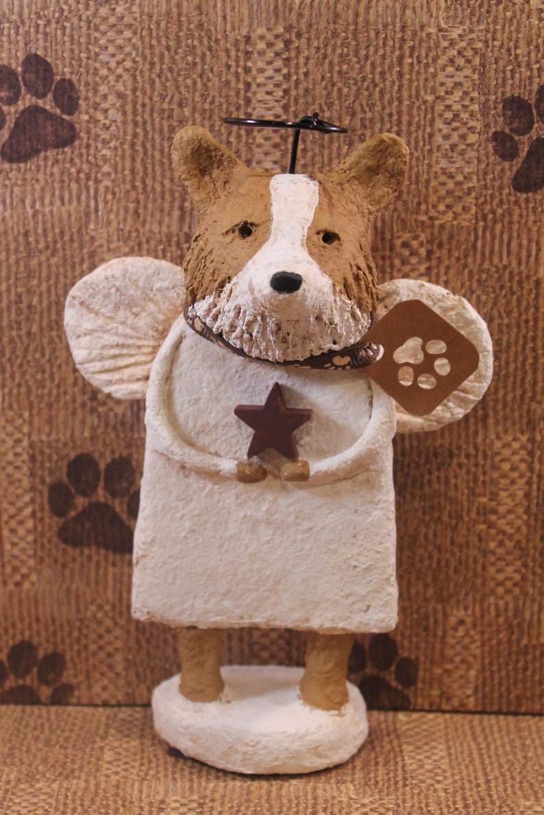 Corgi Angelhandmade From Paper Mache Corgi Angel Figurine - Etsy