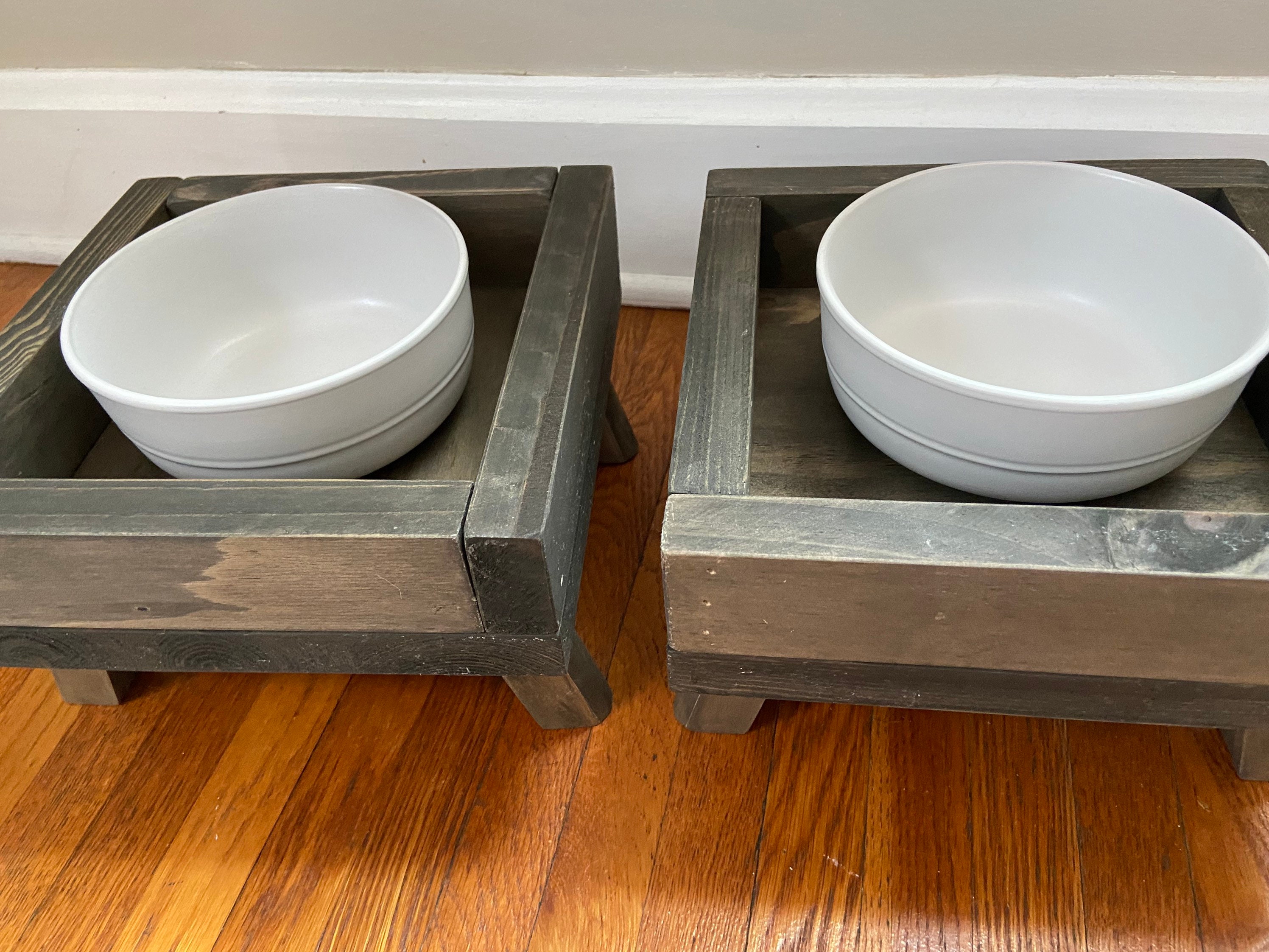Small/medium Elevated Feeder/raised Dog Bowl/personalized Dog - Etsy
