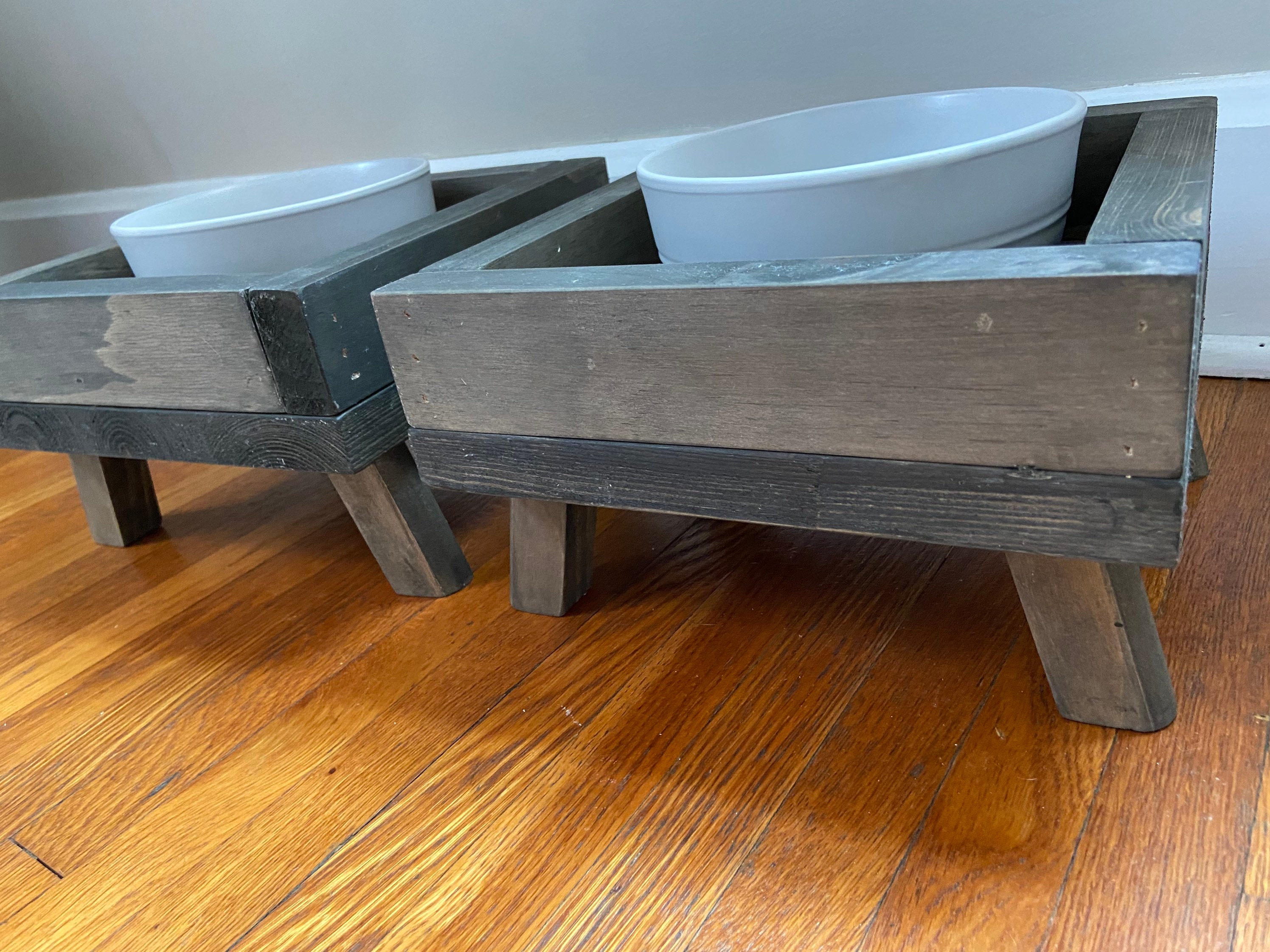 Small/medium Elevated Feeder/raised Dog Bowl/personalized Dog - Etsy
