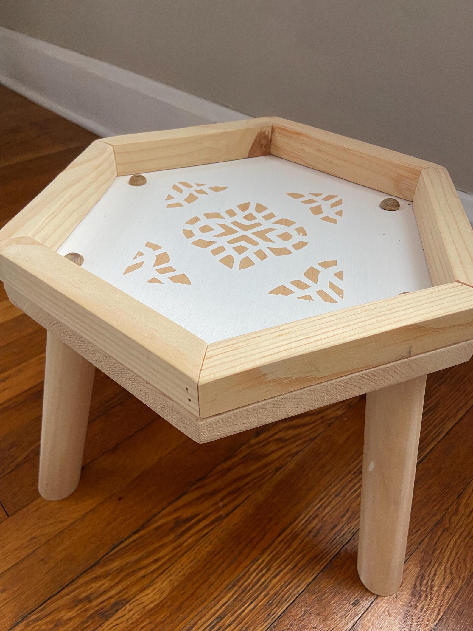 8" Diameter Hexagon Indoor Plant Stand. - Etsy