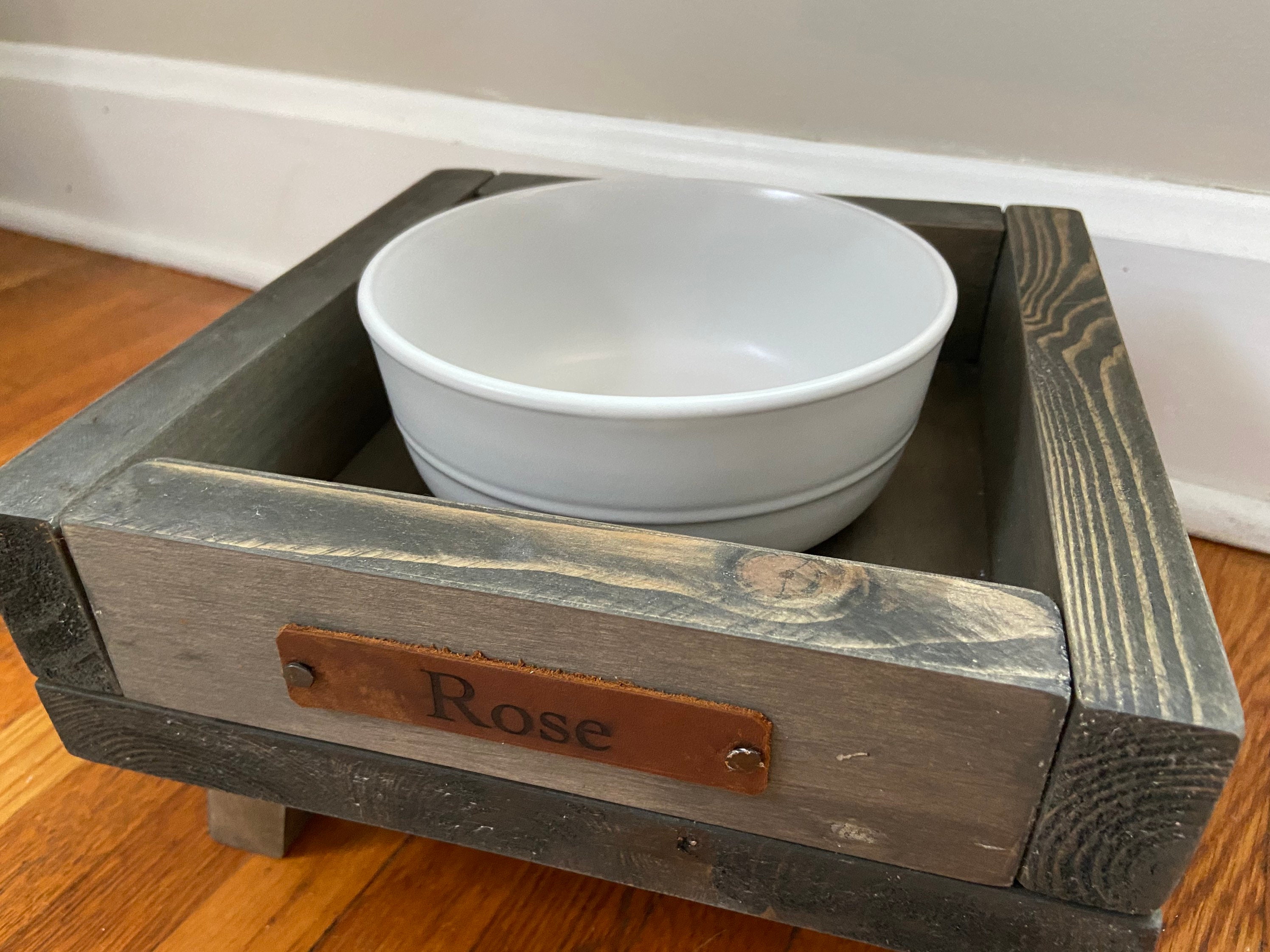 Small/medium Elevated Feeder/raised Dog Bowl/personalized Dog - Etsy