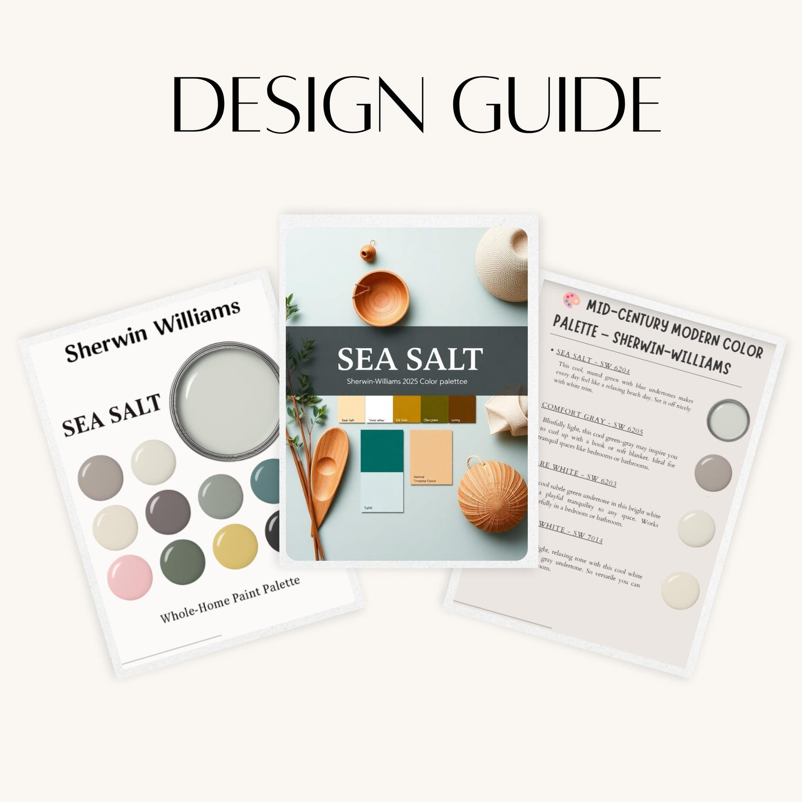 Sea Salt Inspired Home Color Palette: Coastal Whole House Scheme (PDF ...