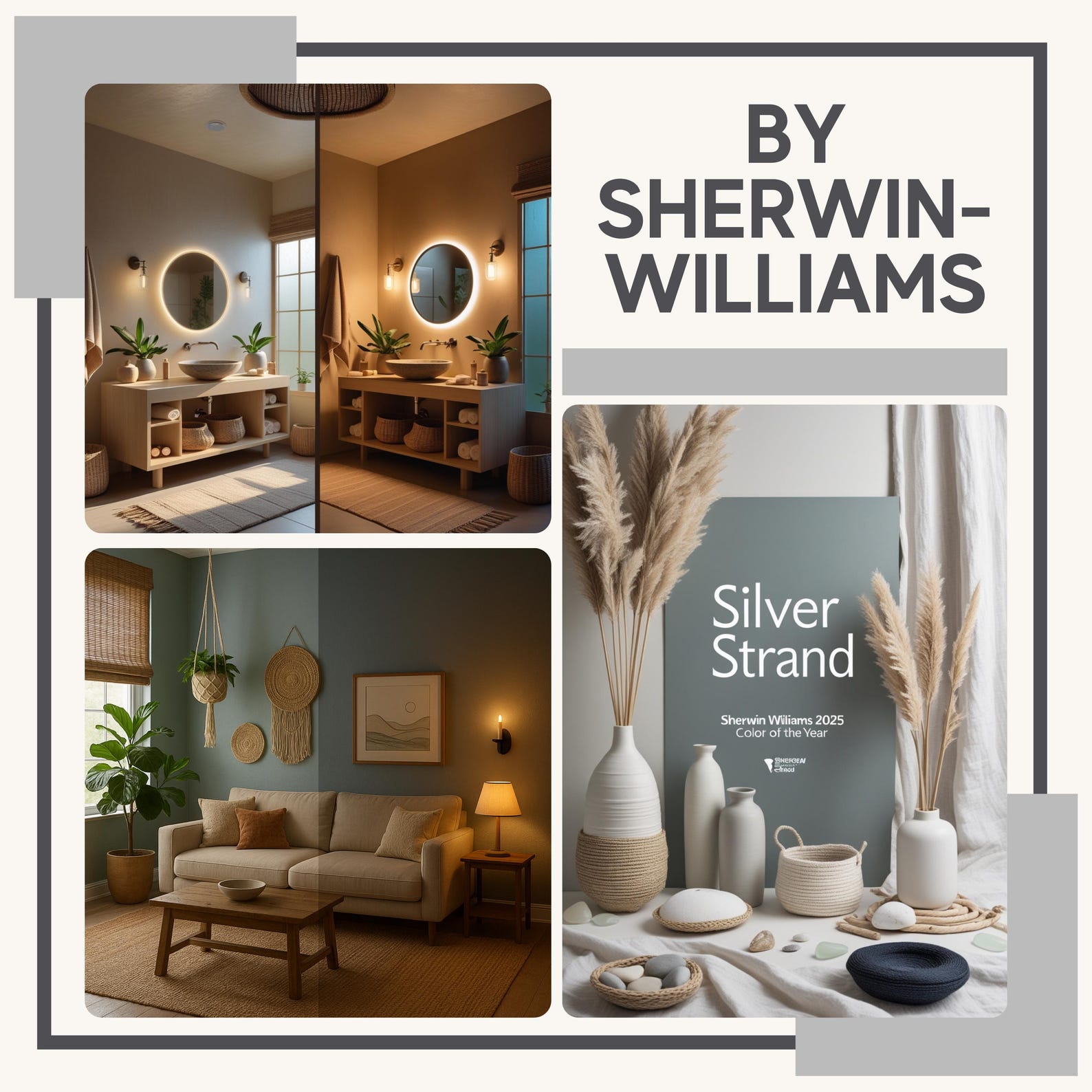 Sherwin Williams Silver Strand Paint Palette: Coastal Farmhouse Color ...