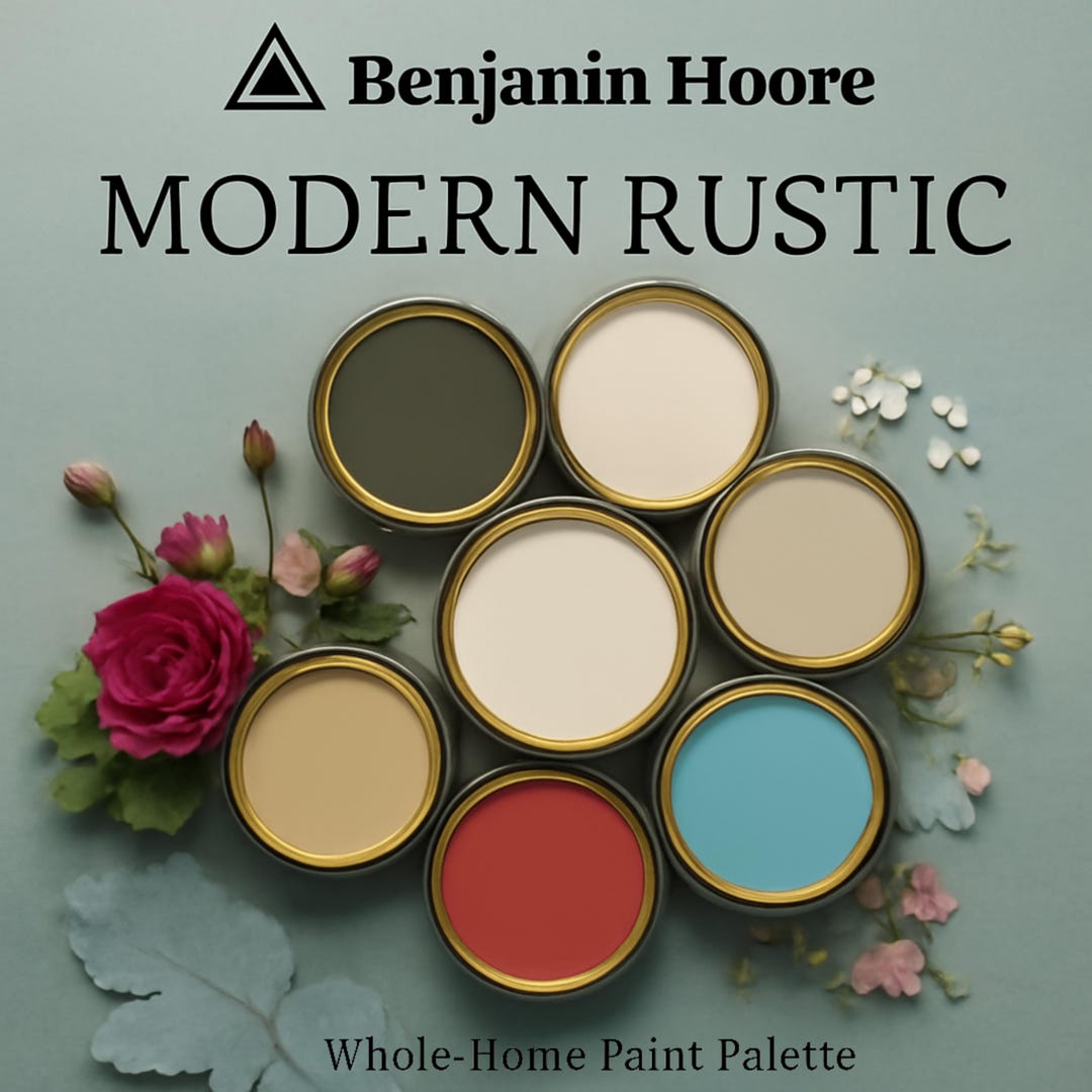 Modern Rustic Paint Color Palette Guide: Benjamin Moore Colors (digital ...