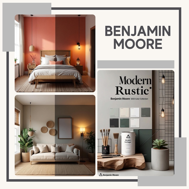 Modern Rustic Paint Color Palette Guide: Benjamin Moore Colors (digital ...