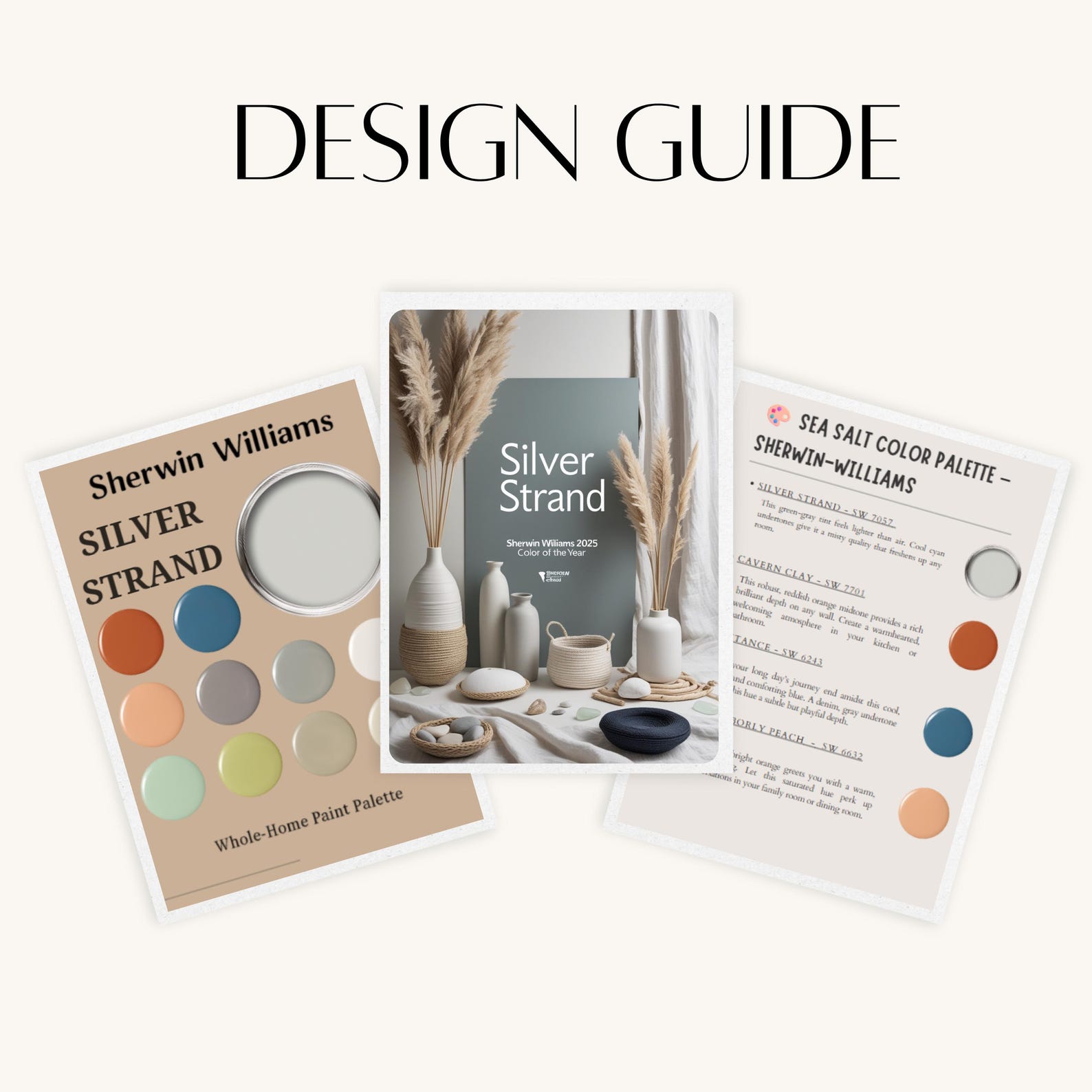 Sherwin Williams Silver Strand Paint Palette: Coastal Farmhouse Color ...