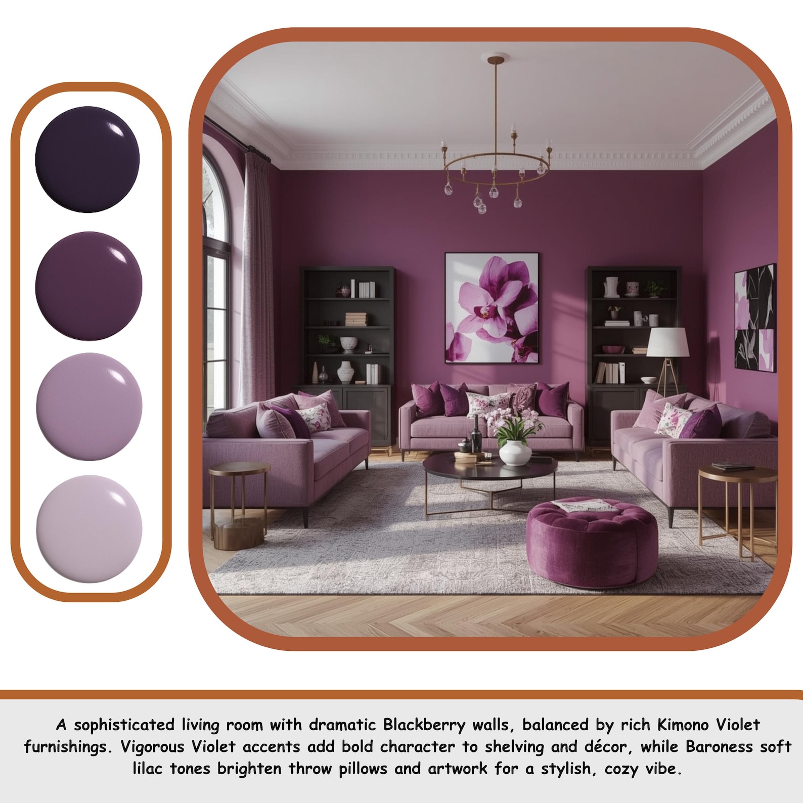 Orchid Nocturne Sherwin-williams Color Palette: Boho Interior (digital ...