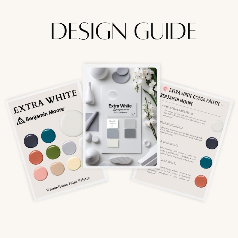 Benjamin Moore Extra White Interior Paint Palette: Home Color Guide ...