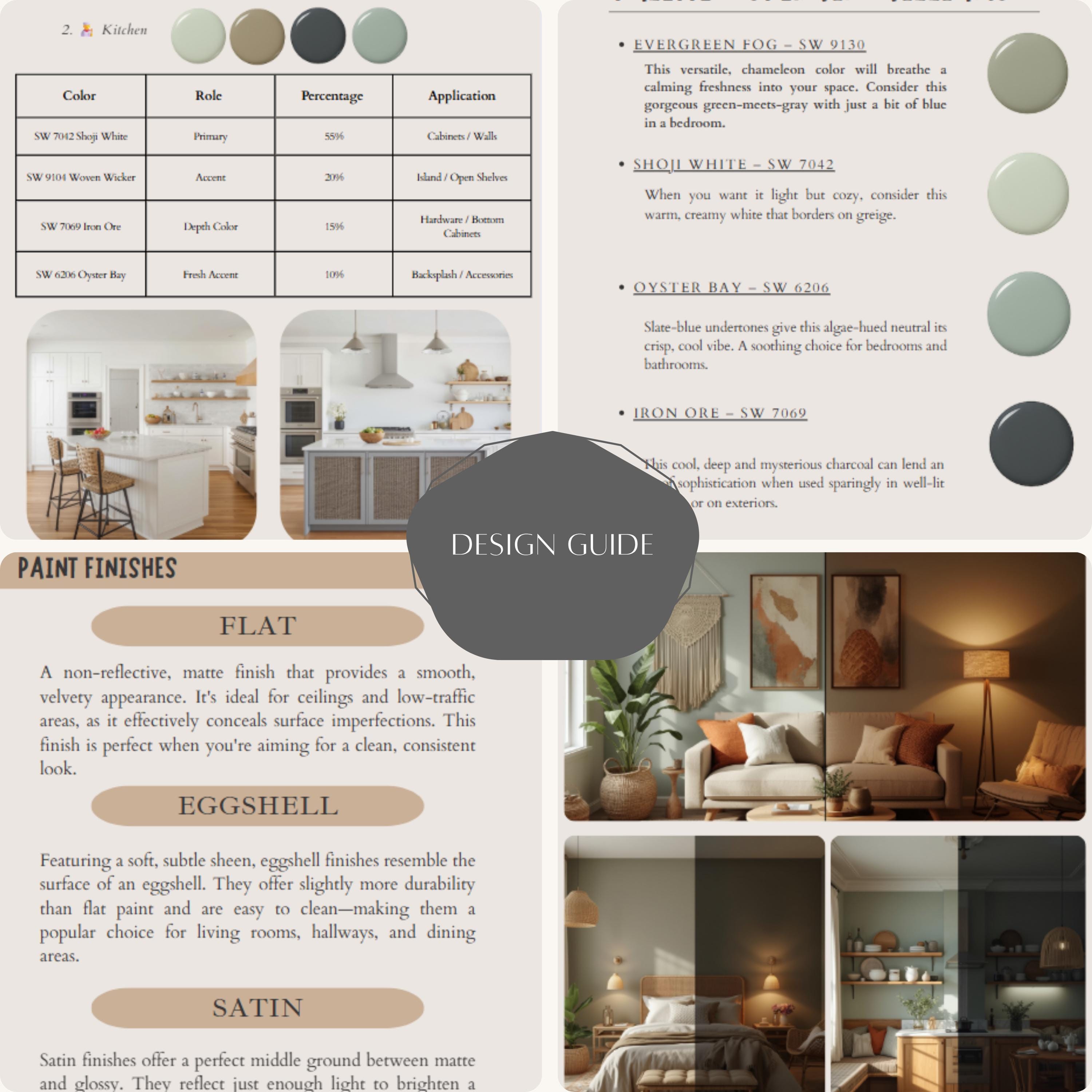 Evergreen Fog Color Palette Guide: Sherwin-williams Paint Combinations ...