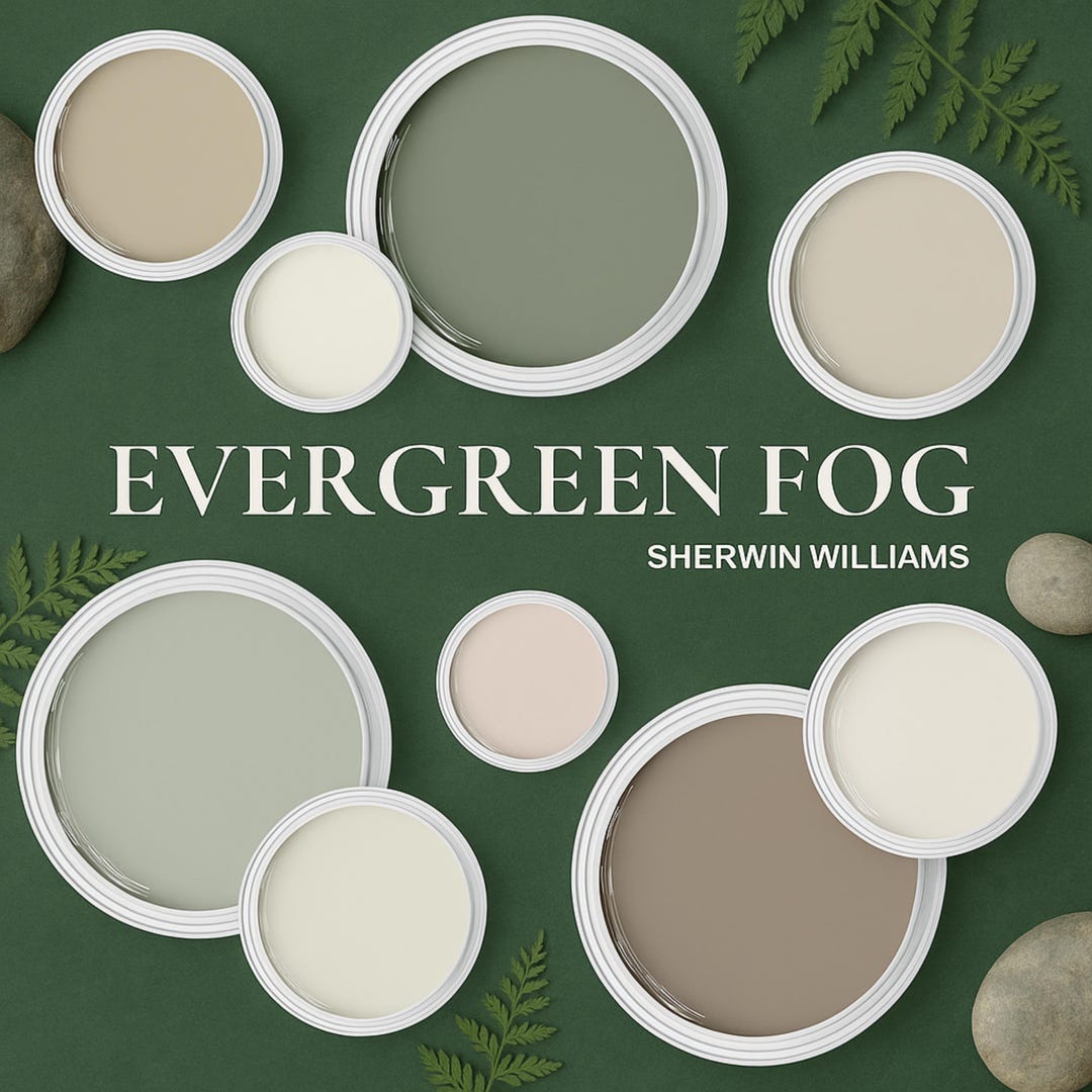 Evergreen Fog Color Palette Guide: Sherwin-williams Paint Combinations ...
