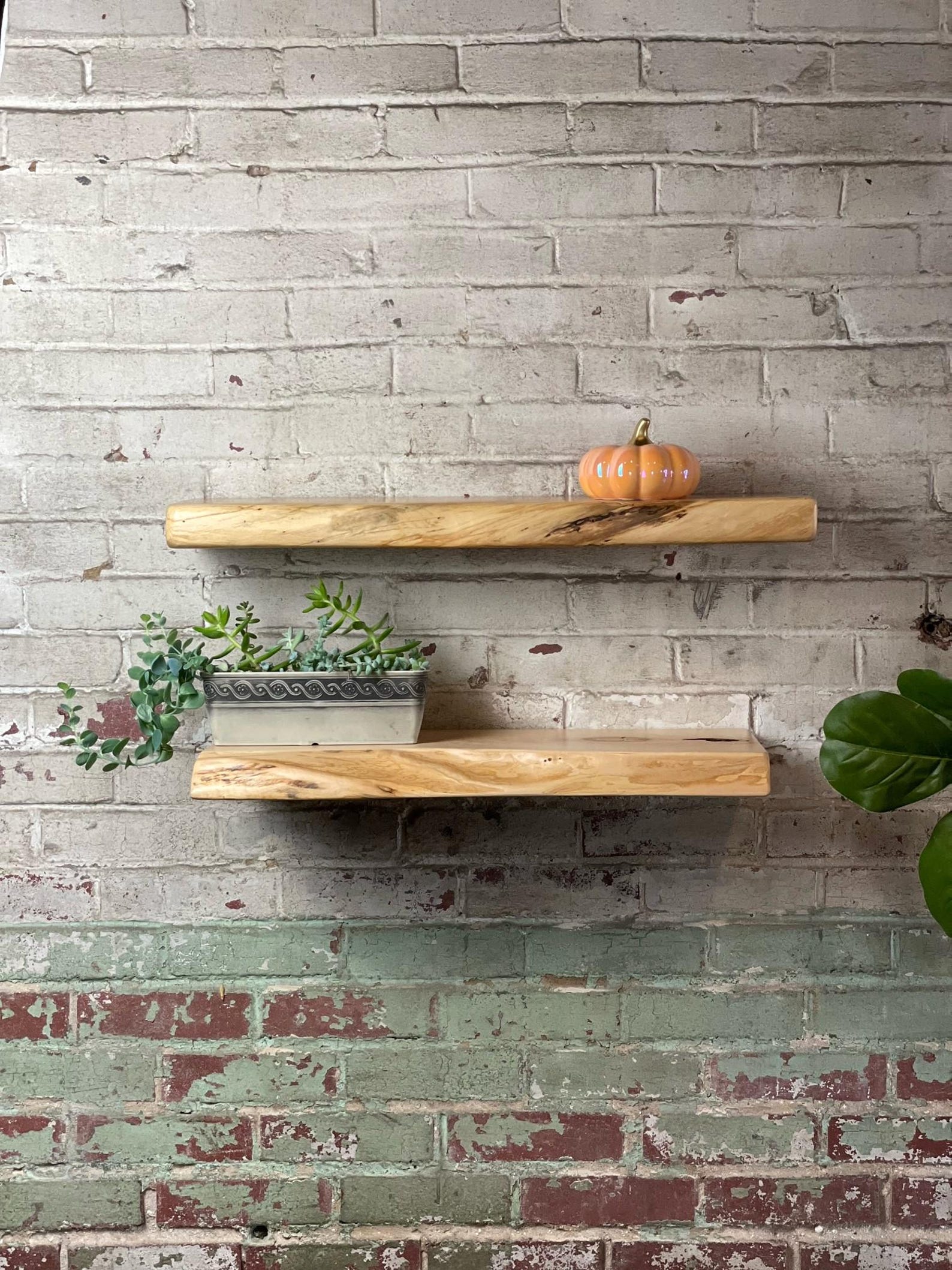 Live Edge Floating Shelf by Woodrich - Etsy