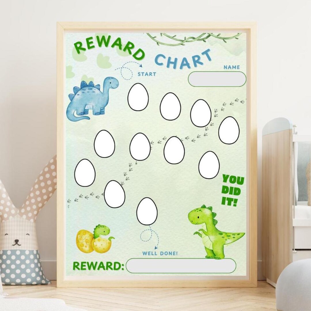Printable Dinosaur Reward Chart |kids Behavior| Instant Download ...