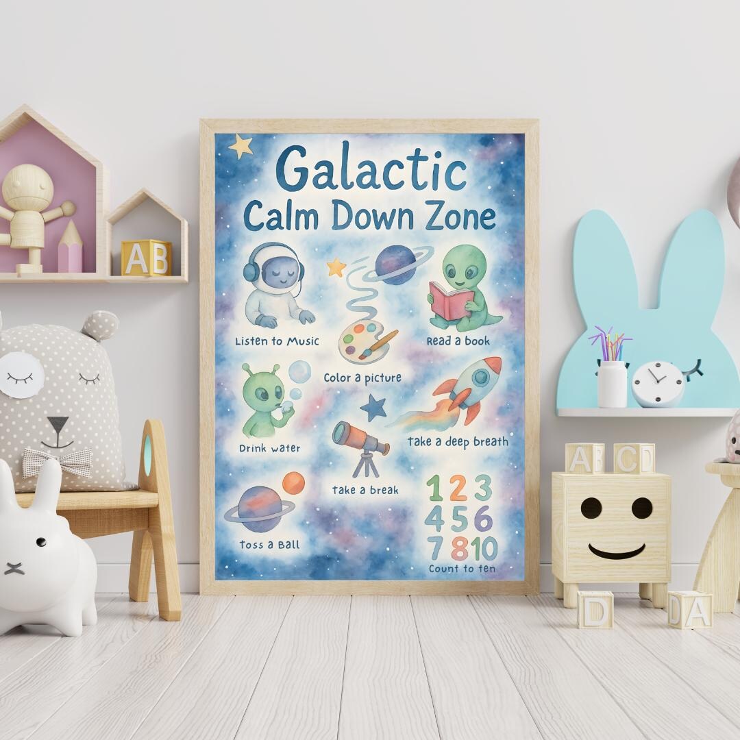 Calming Techniques Printable Space Poster| Classroom Self Regulation ...