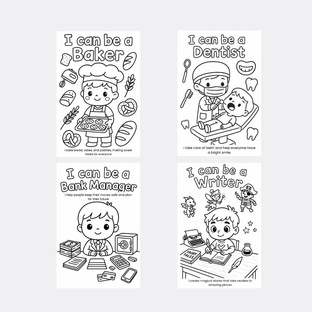 40 Jobs & Career Professions Kids Coloring Pages| Community Helpers ...