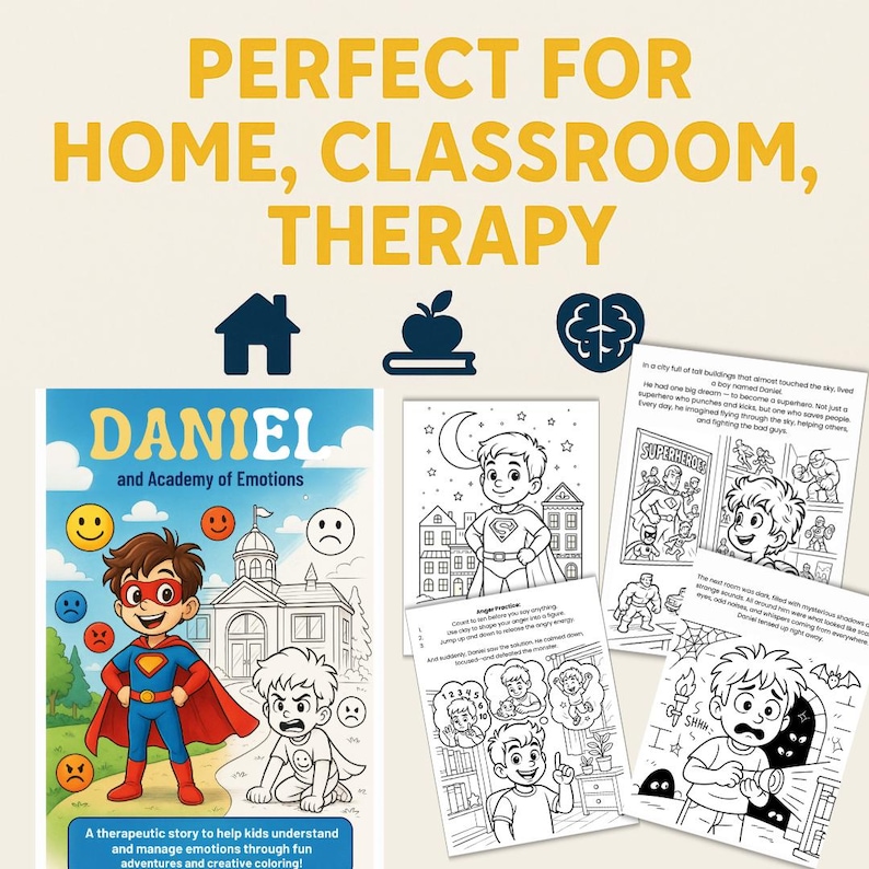 Superhero Therapeutic Printable SEL Story| Kids Workbook Activity ...