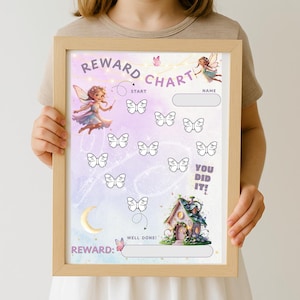 Printable Fairy Reward Chart | Kids Behavior|poppy Toddler Sticker ...