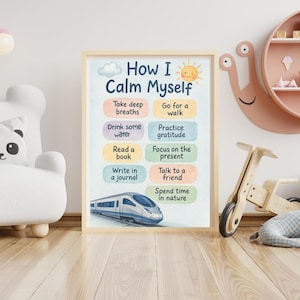 Calming Techniques Printable Train Poster| Classroom Self Regulation ...