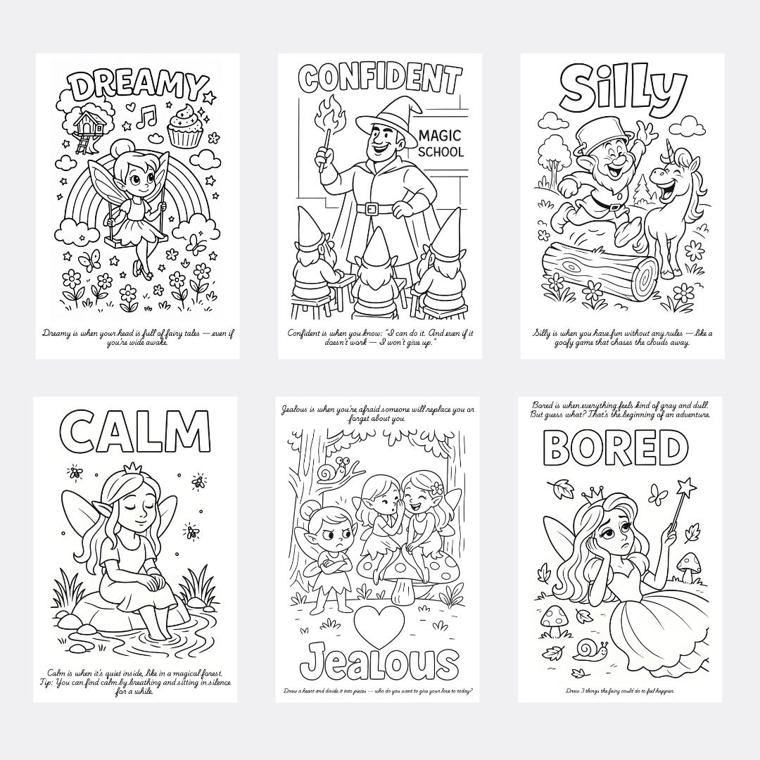 35 Fairy Magical Forest Coloring Pages| Kids Emotions & Feelings ...