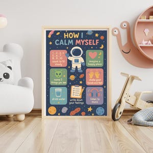 Calming Techniques Printable Space Poster| Classroom Self Regulation ...