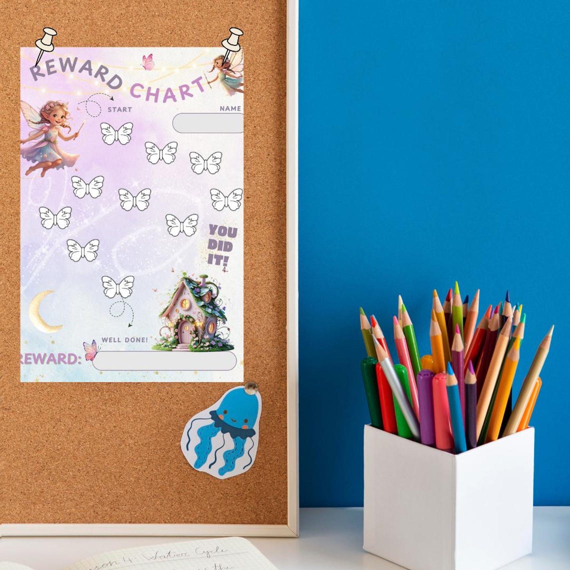 Printable Fairy Reward Chart | Kids Behavior|poppy Toddler Sticker ...