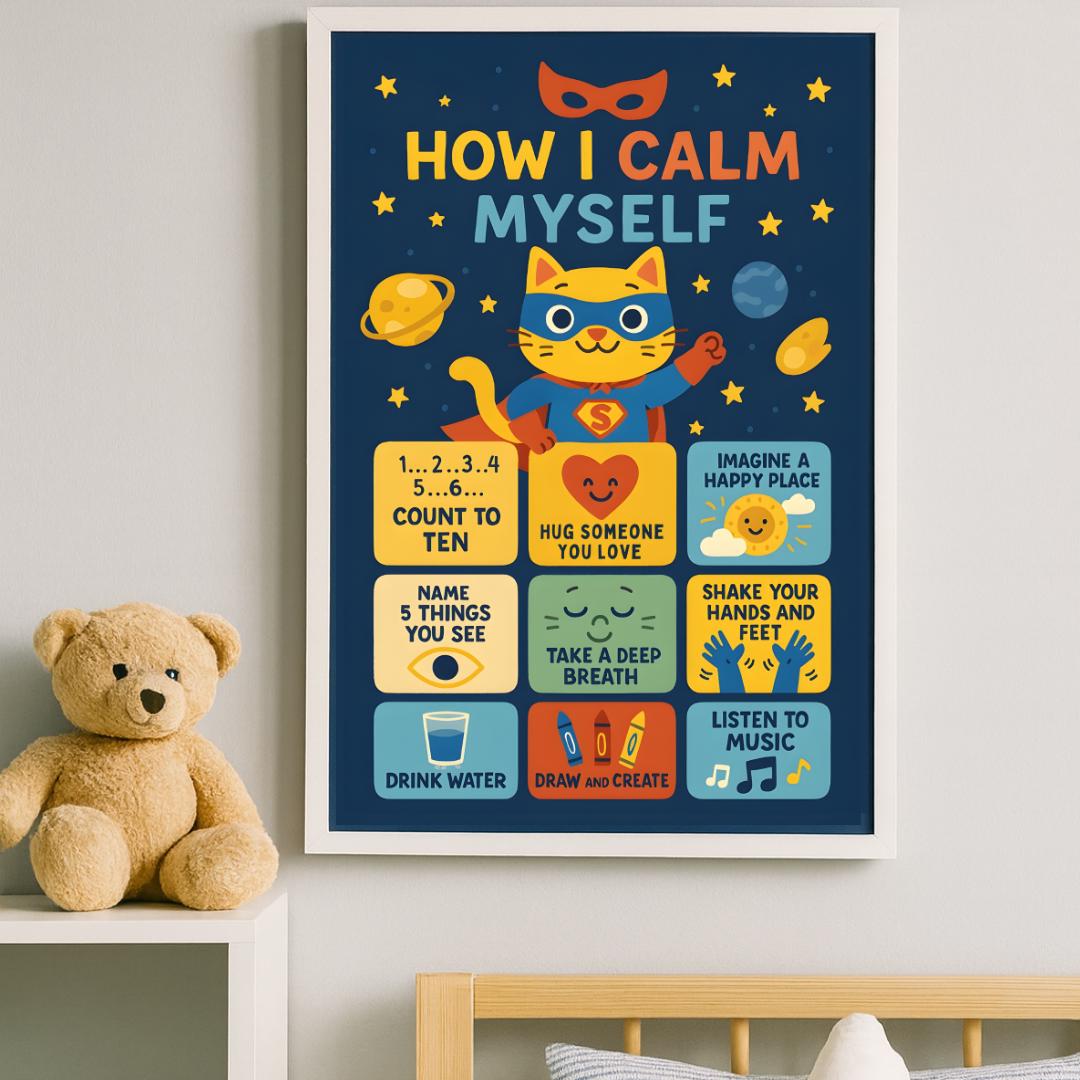 Calming Techniques Printable Superhero Poster|classroom Self Regulation ...