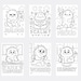 40 Emotions Cute Monsters Coloring Pages |mental Health| Mindful ...