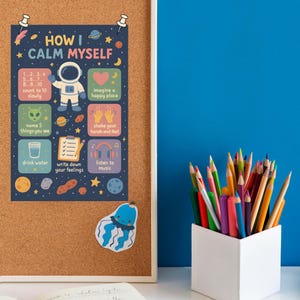 Calming Techniques Printable Space Poster| Classroom Self Regulation ...