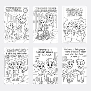 30 Kindness Coloring Pages for Kids| School Kindness Activities ...