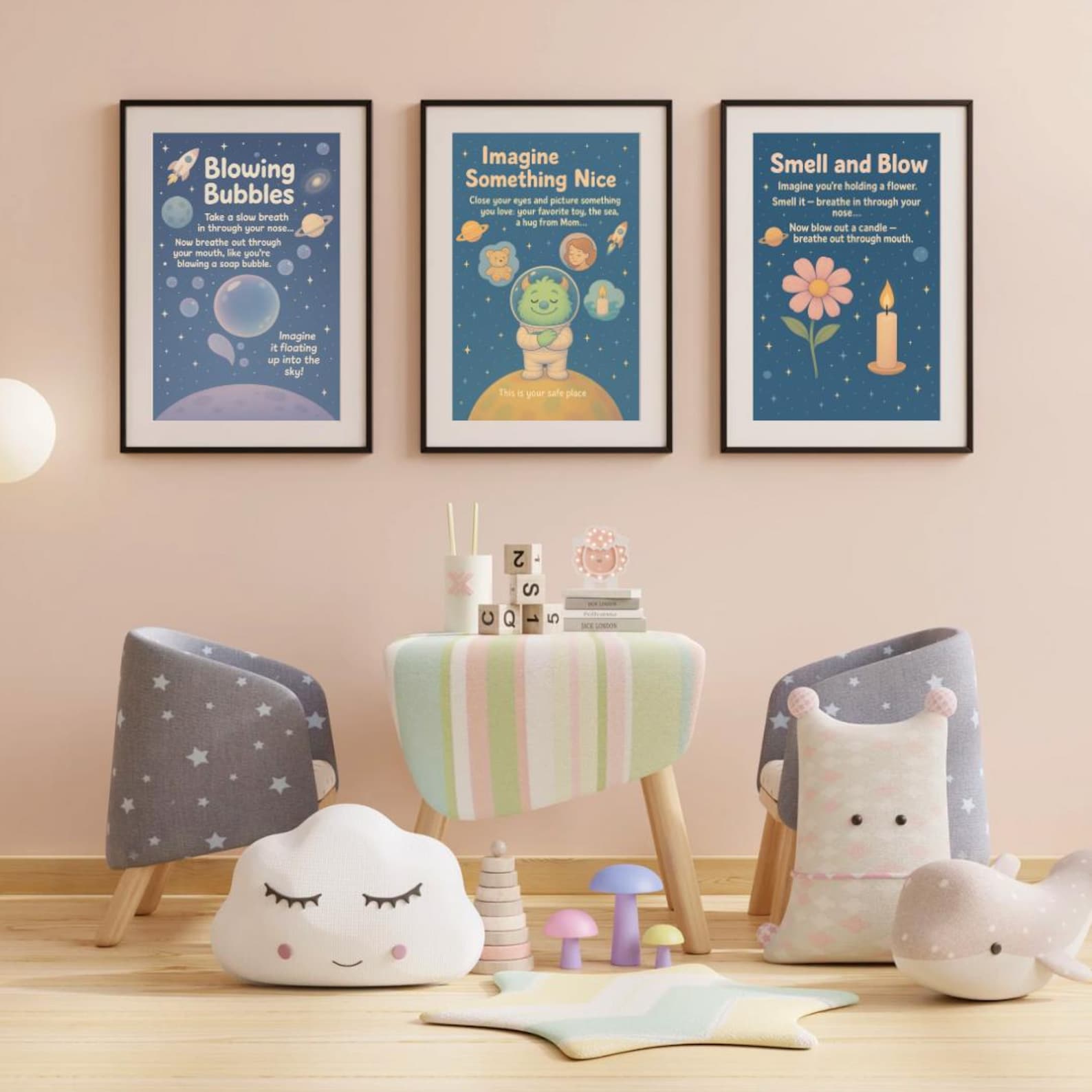 Calm Corner Techniques Printable Space Monster Poster| Classroom Self ...