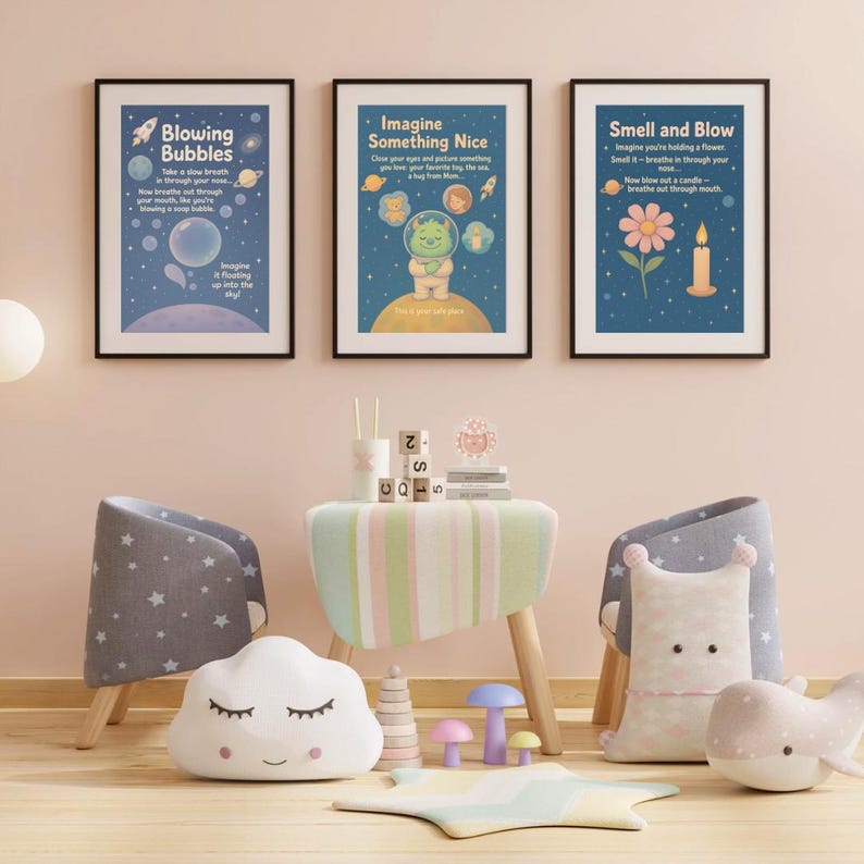 Calm Corner Techniques Printable Space Monster Poster| Classroom Self ...
