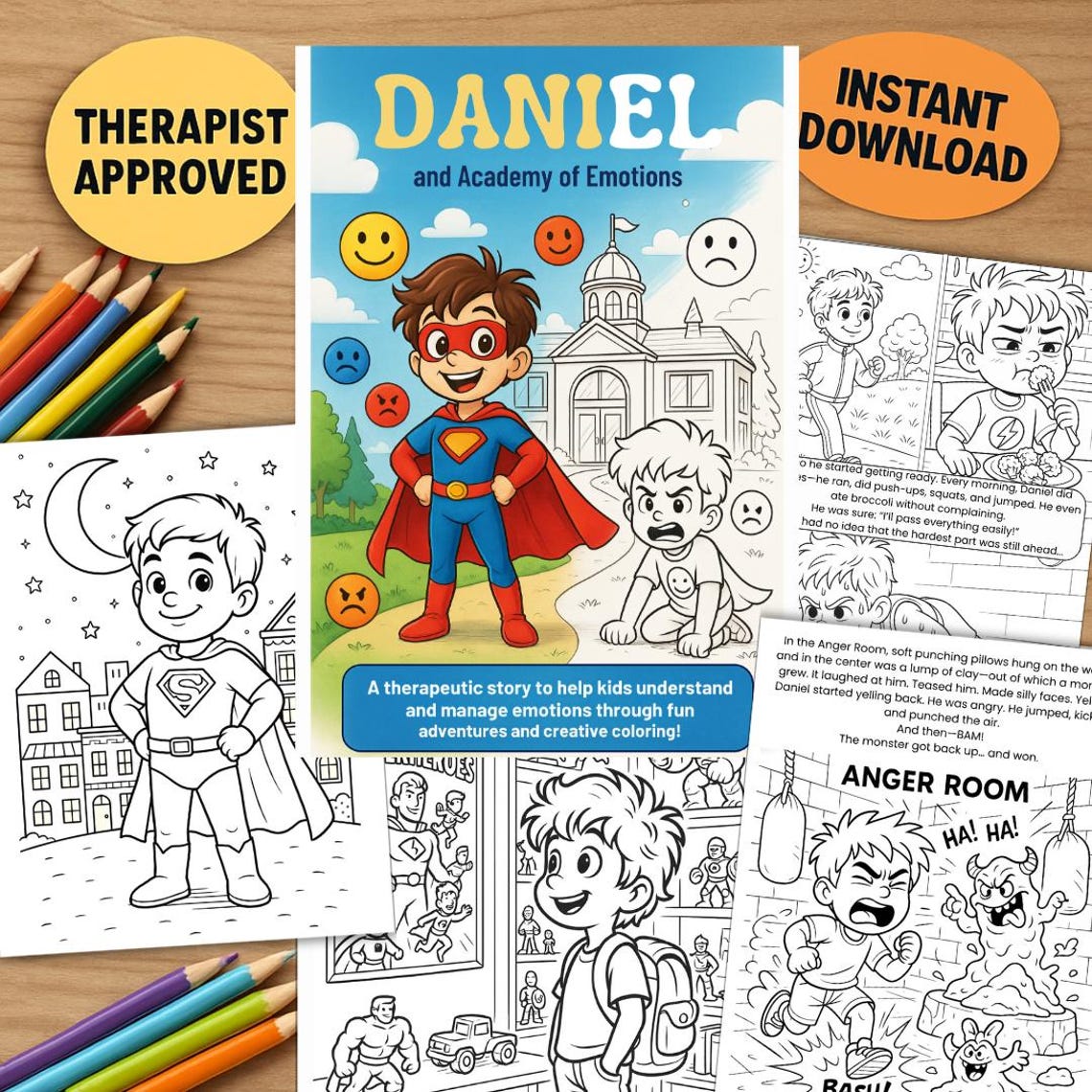 Superhero Therapeutic Printable SEL Story| Kids Workbook Activity ...