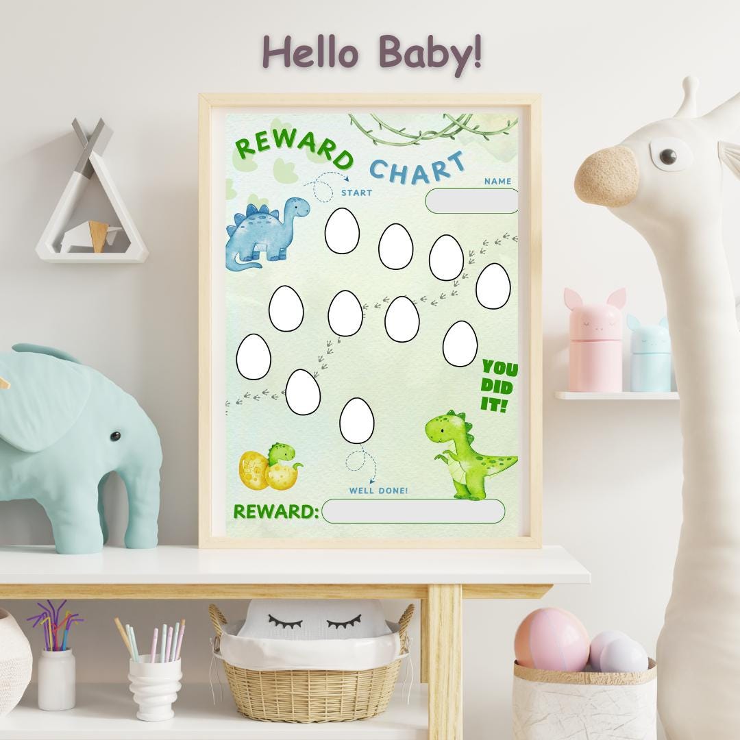 Printable Dinosaur Reward Chart |kids Behavior| Instant Download ...