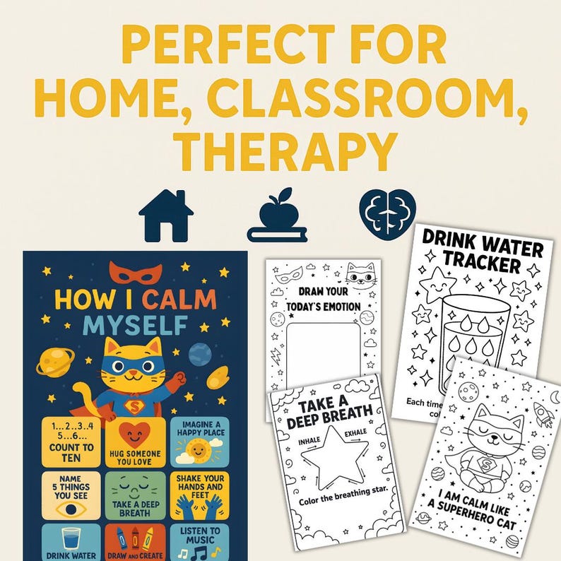 Superhero Calm Down Kit for Kids | Printable Emotional Regulation ...