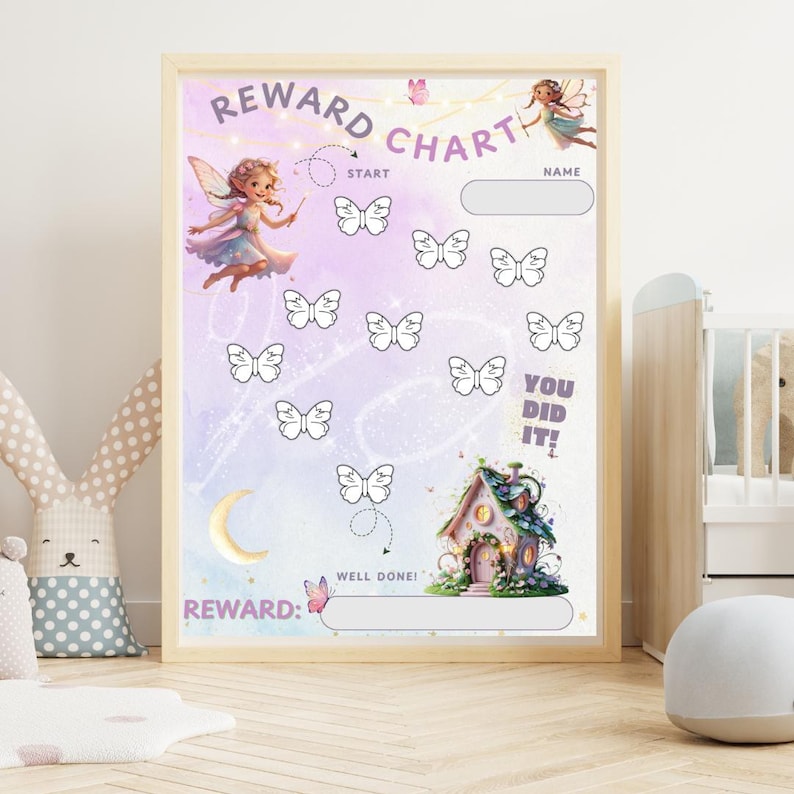 Printable Fairy Reward Chart | Kids Behavior|poppy Toddler Sticker ...