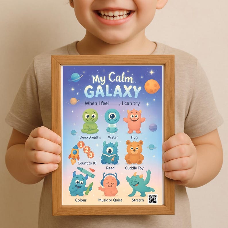 Calming Techniques Printable Space Poster| Classroom Self Regulation ...