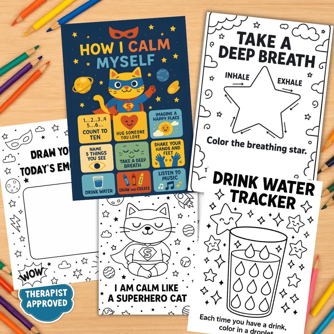 Superhero Calm Down Kit for Kids | Printable Emotional Regulation ...