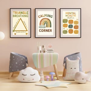 Mindfulness Posters for Kids| Emotional Regulation Wall Art| Calming ...