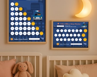 Firefighter 2-step Sleeping Chart Printable, Toddler Stay in Bed All ...