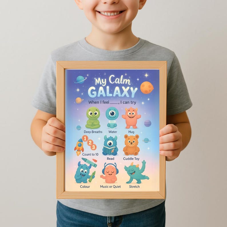 Calming Techniques Printable Space Poster| Classroom Self Regulation ...