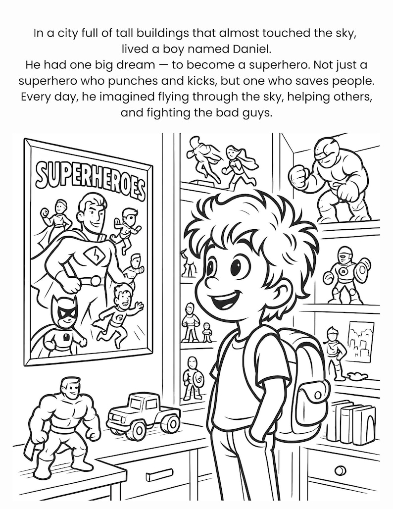 Superhero Therapeutic Printable SEL Story| Kids Workbook Activity ...