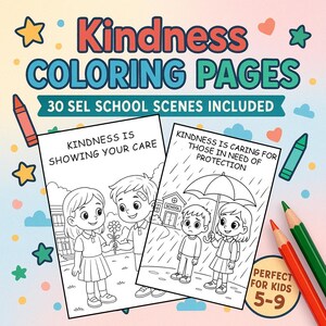 30 Kindness Coloring Pages for Kids| School Kindness Activities ...
