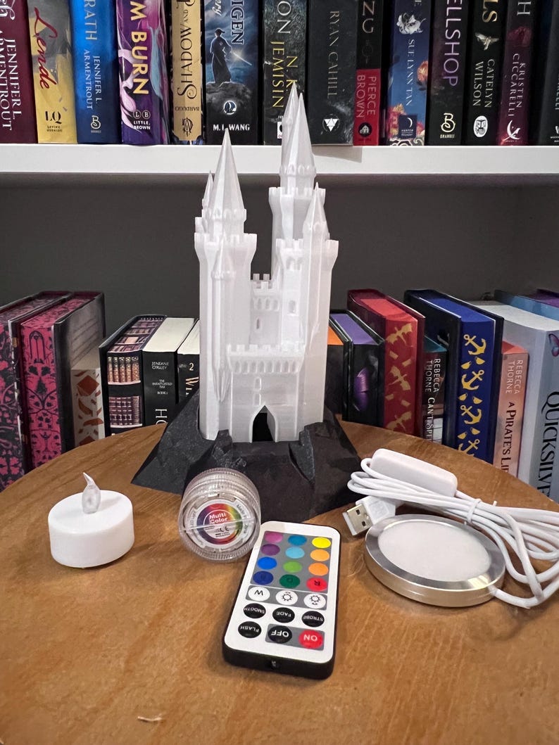 Glass Castle Lamp 3D Printed Palace Castle Light With Tea Light Remote ...
